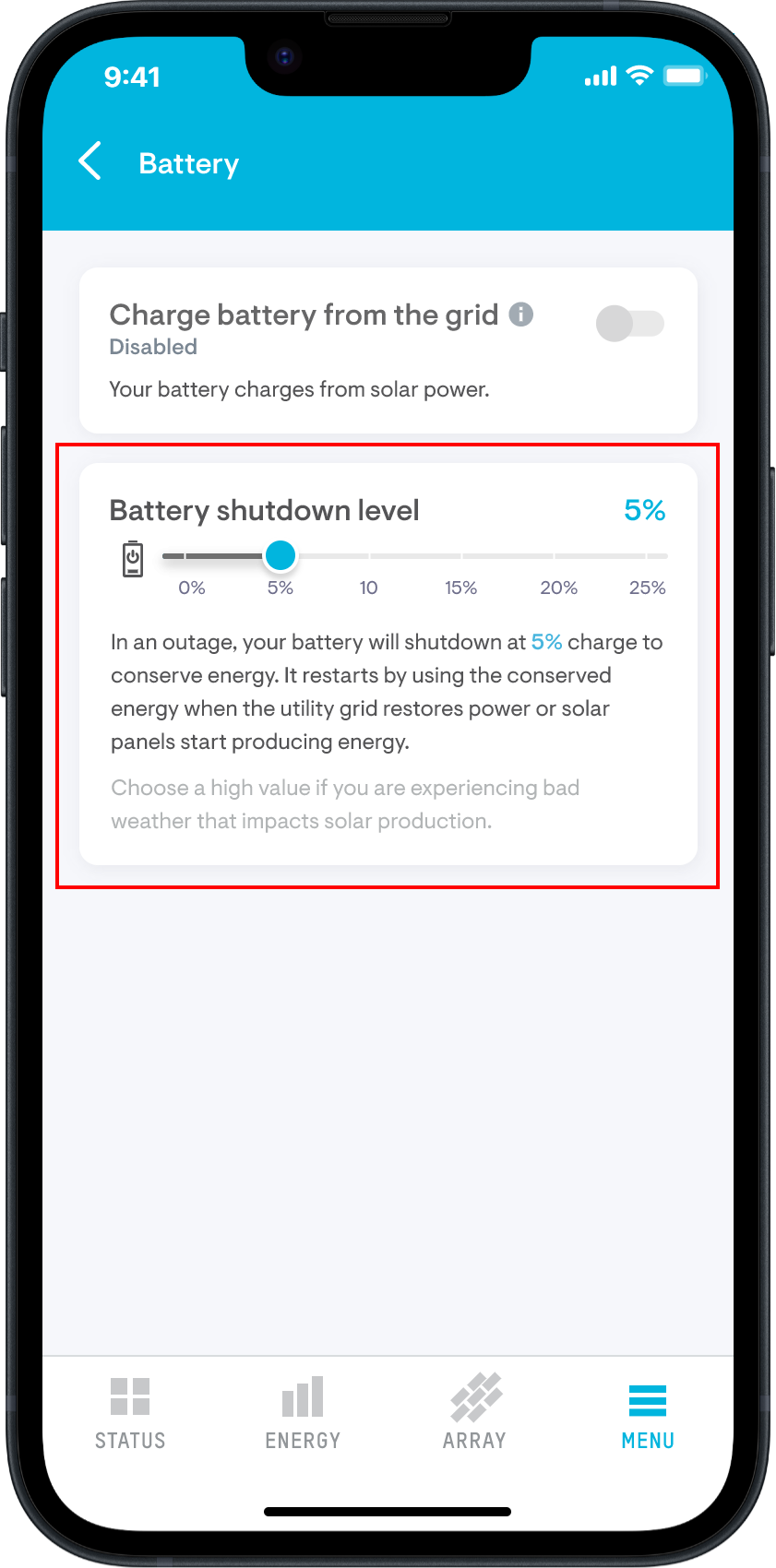 How to change the “Battery shutdown level” in the Enphase App - Support ...
