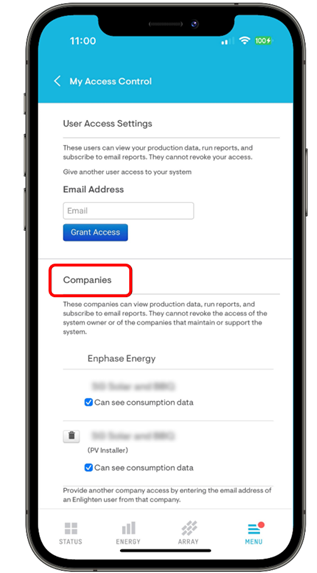 Adding a PV system maintainer using the Enphase App - Support | Enphase