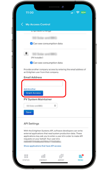 Adding a PV system maintainer using the Enphase App - Support | Enphase