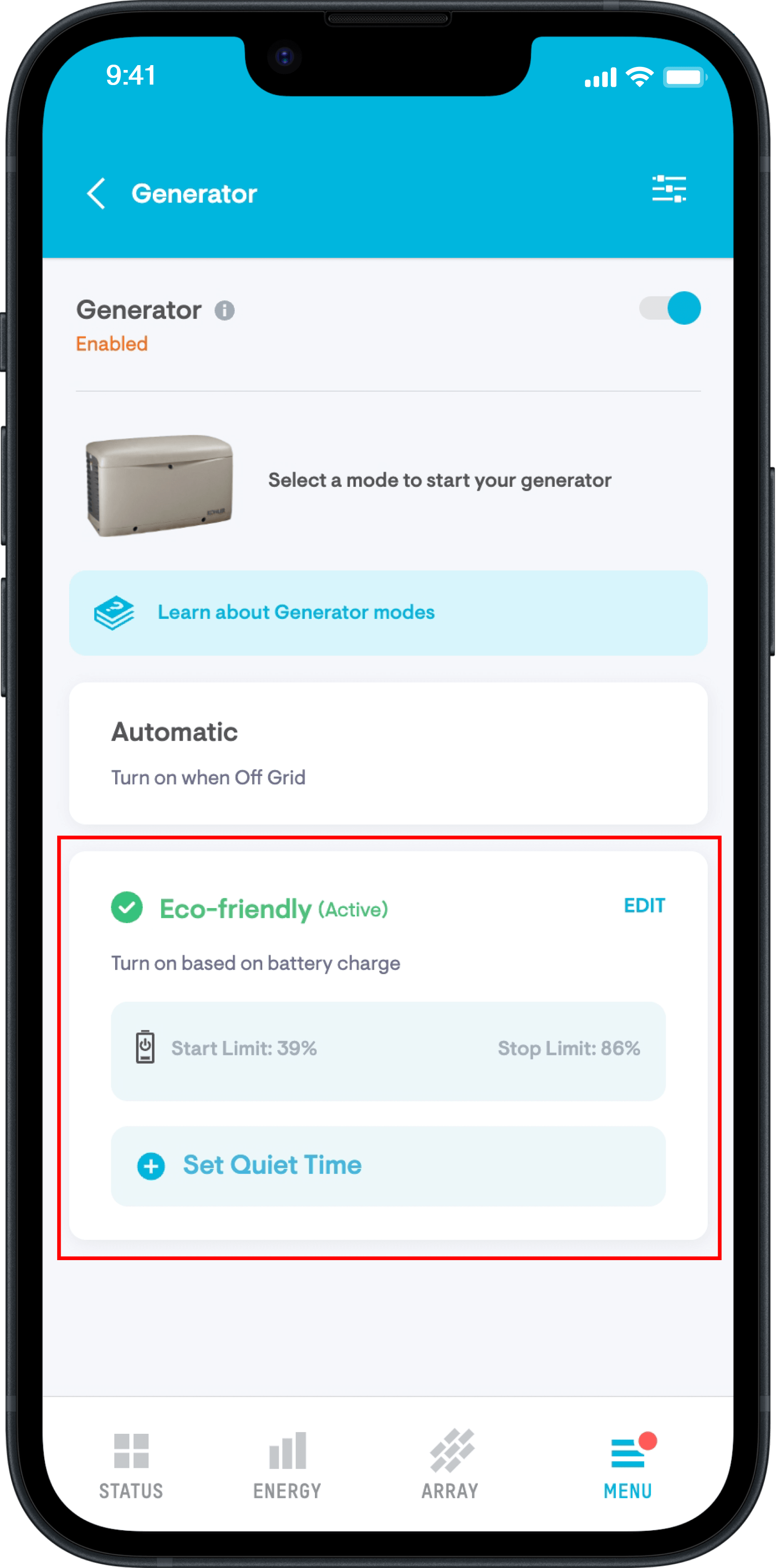 What are the generator modes in the Enphase App? - Support | Enphase