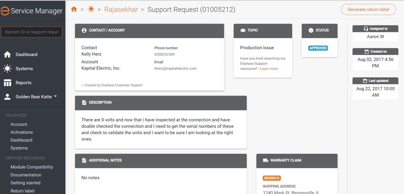 How to pull RMA report in Service Manager? - Support | Enphase