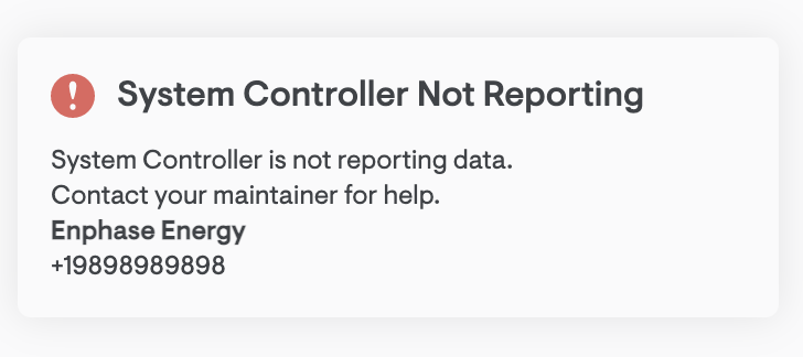 My system shows an error - Support | Enphase