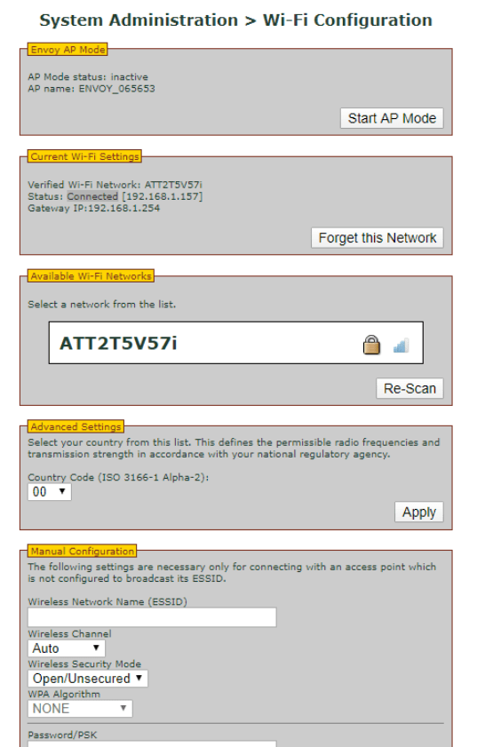 Reconnecting your LCD Envoy (Envoy R) via your Wi-Fi adapter stick ...