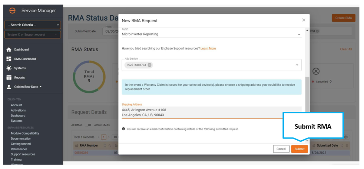 Getting started with the RMA Dashboard - Support | Enphase
