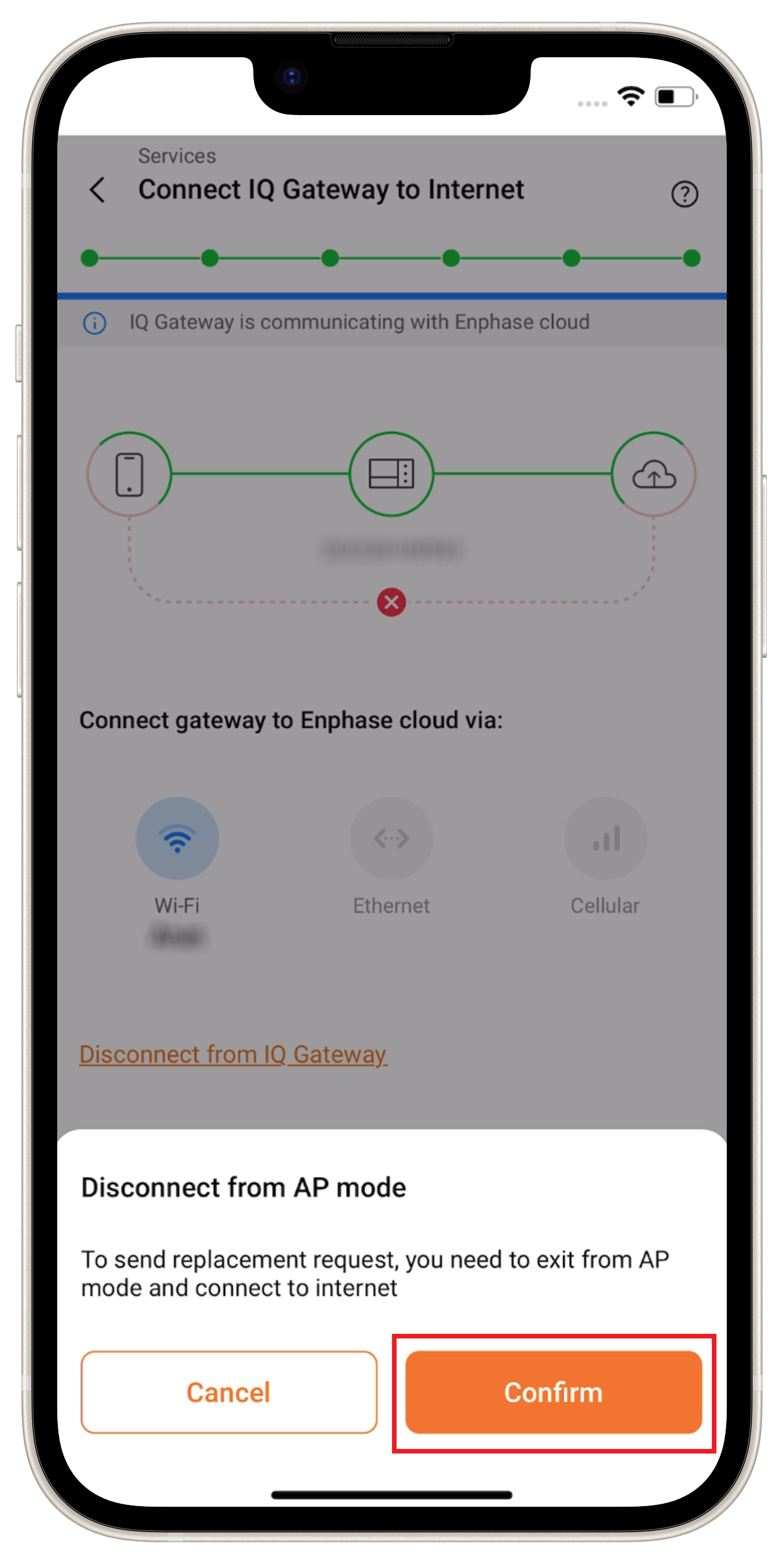 Configuring a replacement IQ Gateway using the Enphase Installer App ...