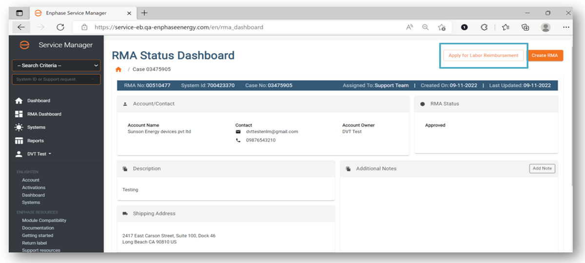 Getting started with the RMA Dashboard - Support | Enphase