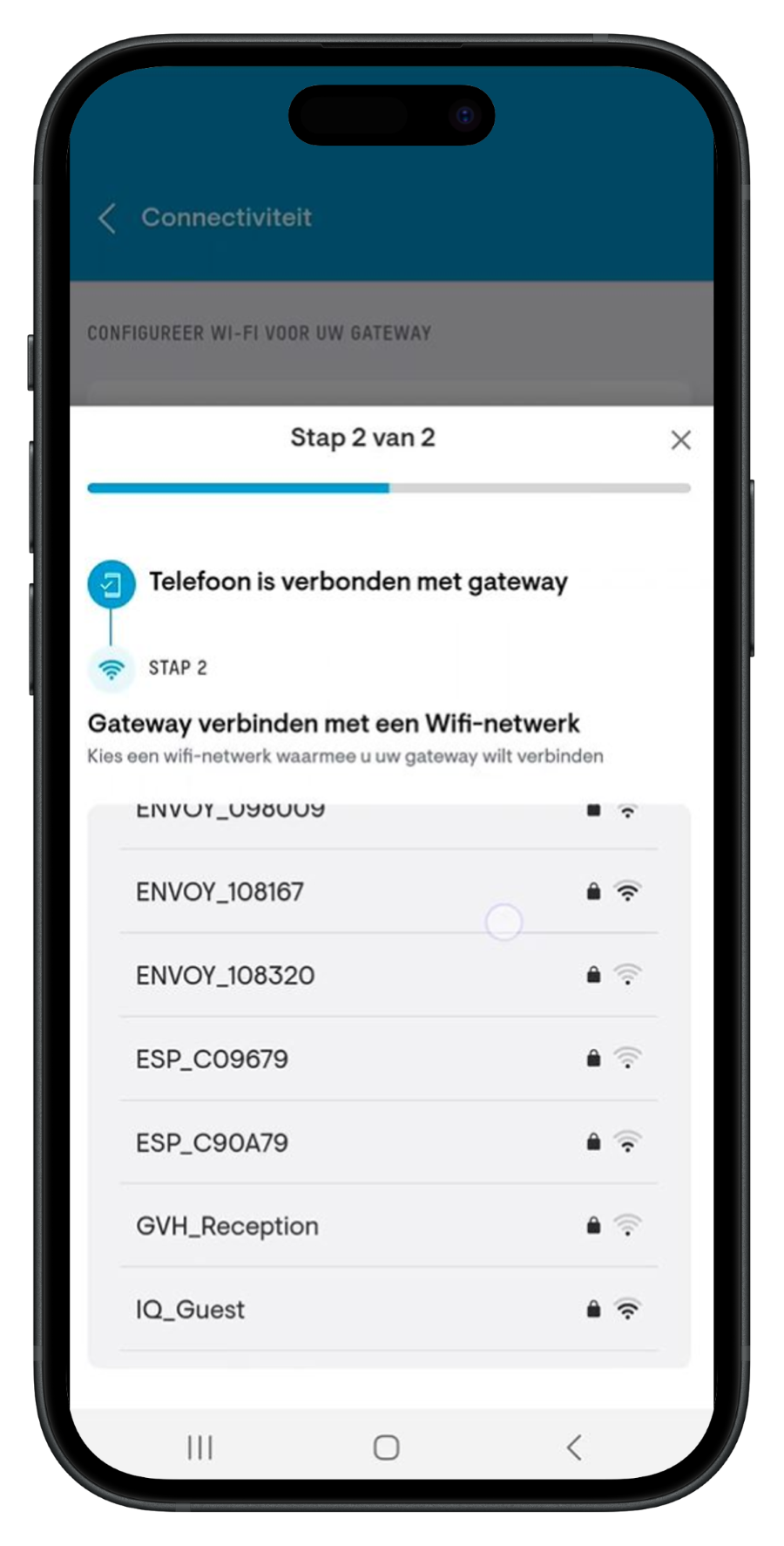 De gateway opnieuw verbinden met wifi via de Enphase App - Support | Enphase