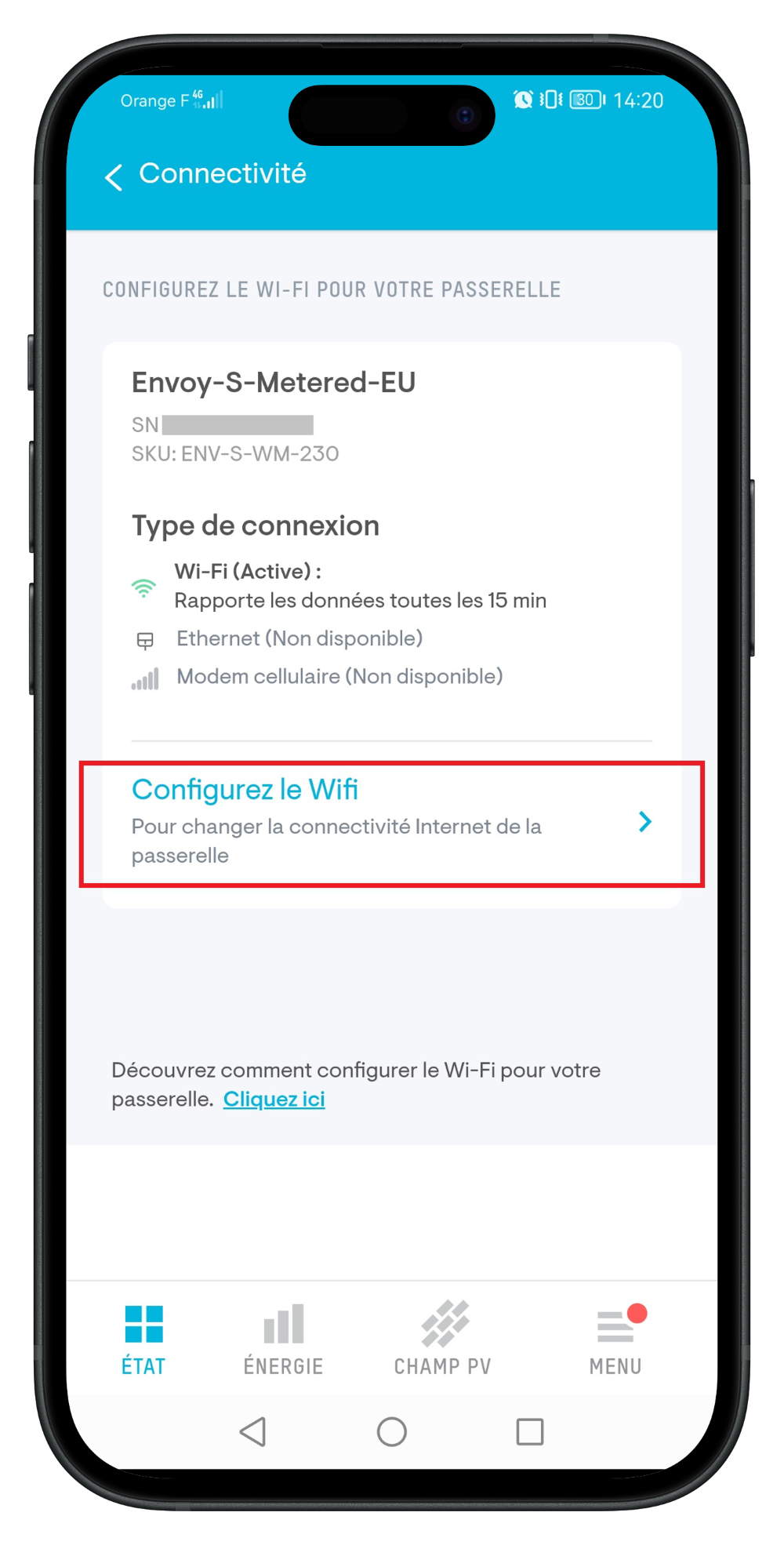 Reconnexion de votre passerelle IQ Gateway en utilisant l’application Enphase App - Support ...