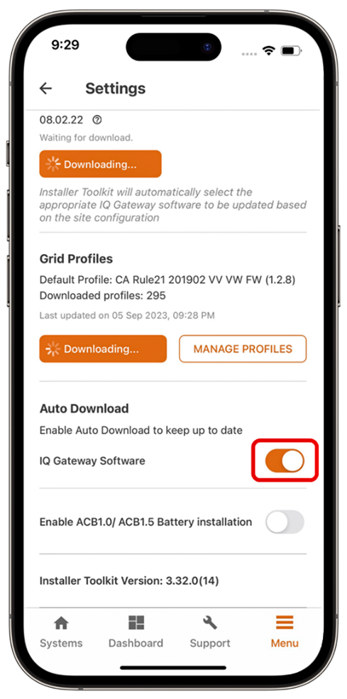 How to enable Auto Download for IQ Gateway software in the Enphase ...